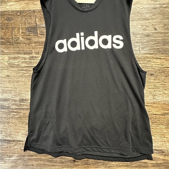 adidas | Shirts | Adidas Black Muscle Tee Sleeveless Tank Top | Poshmark